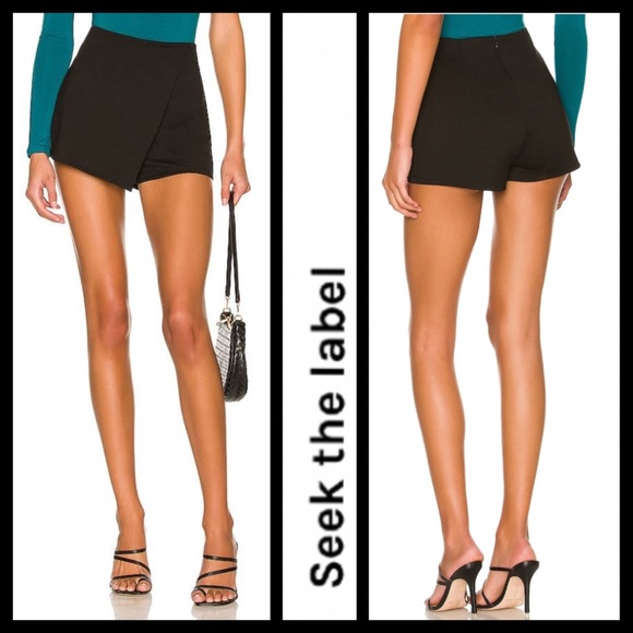 SEEK THE LABEL | Shorts | Seek The Label Vegan Suede Wrap Skort | Poshmark